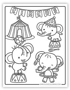 36 Circus Coloring Pages (Free PDF Printables) - Simply Love Coloring