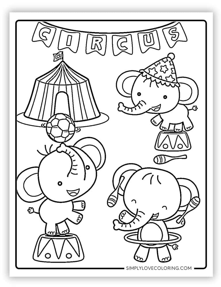 36 Circus Coloring Pages (Free PDF Printables) - Simply Love Coloring