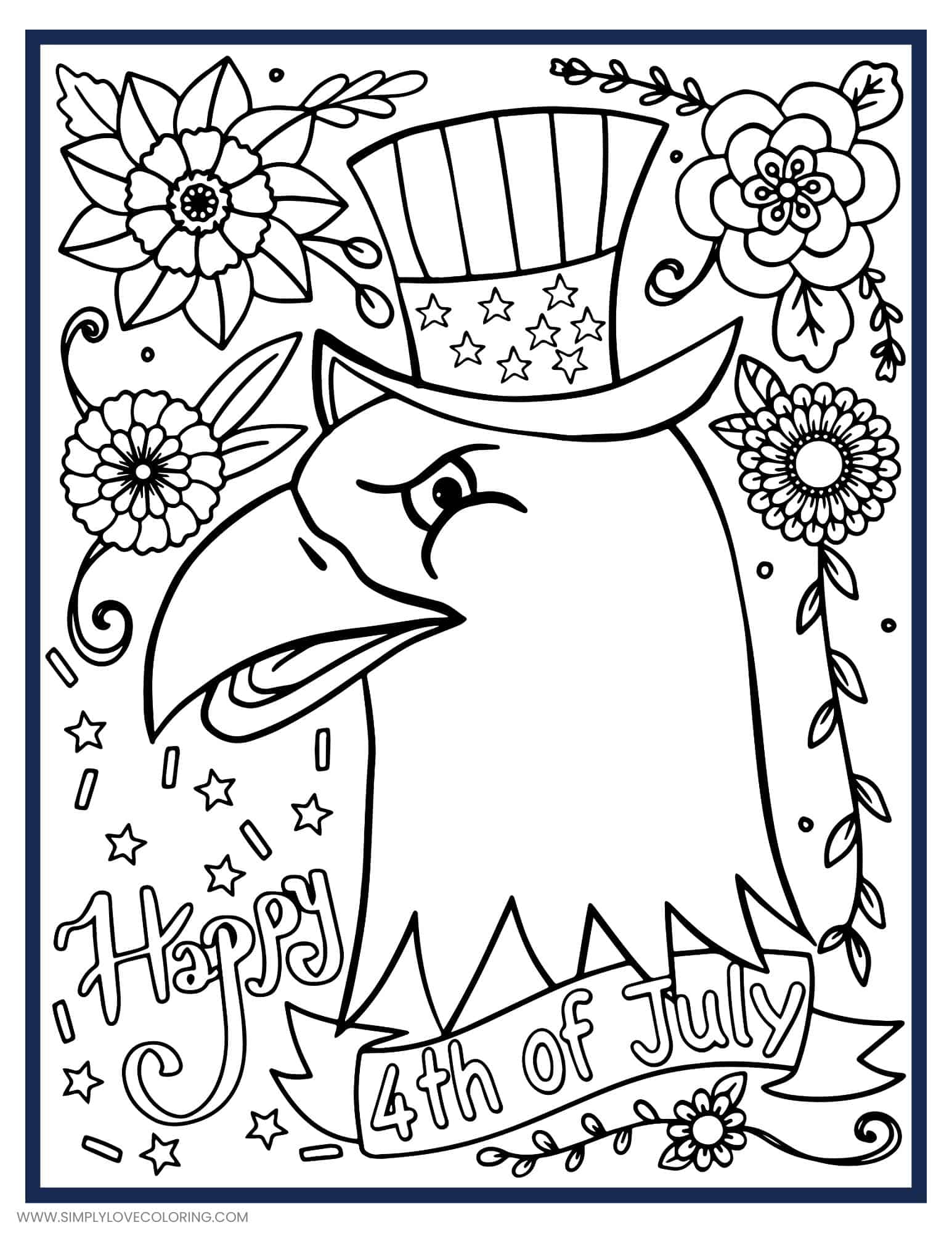 Free Independence Day Coloring Pages - Simply Love Coloring