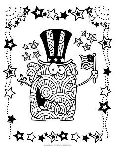 49 Independence Day Coloring Pages (July 4 Free PDF Printables ...