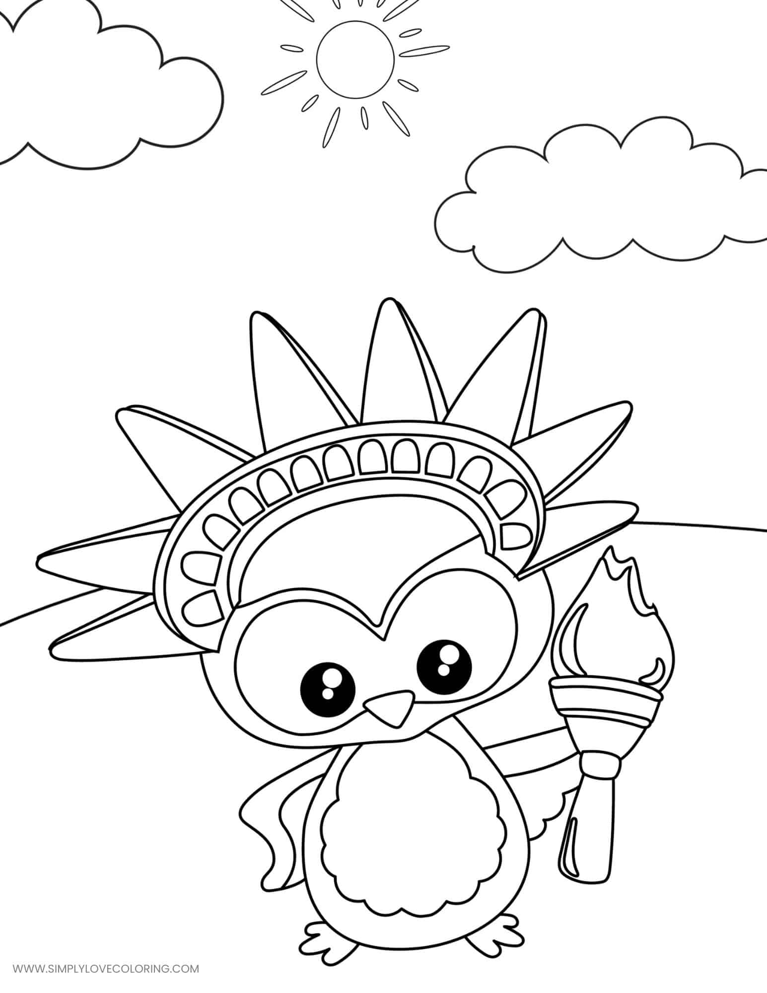 Free Independence Day Coloring Pages - Simply Love Coloring