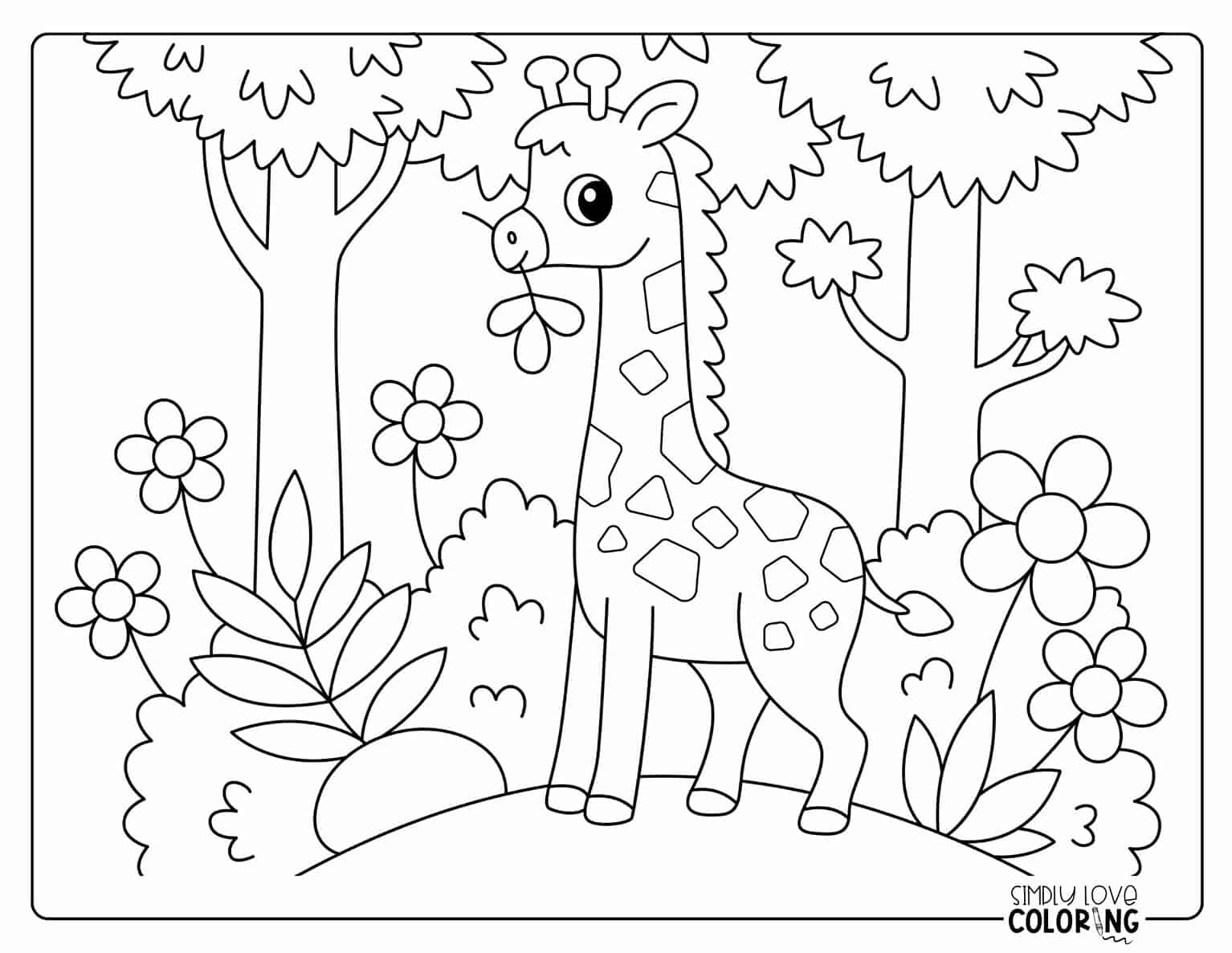 27 Giraffe Coloring Pages (Free PDF Printables) - Simply Love Coloring