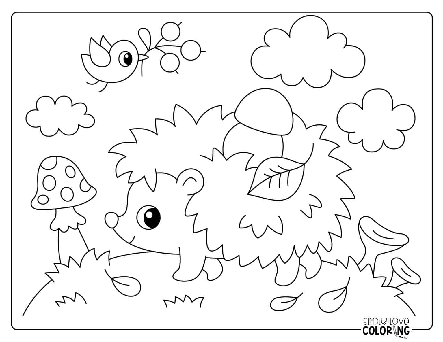Hedgehog Coloring Pages (16 Free PDF Printables) - Simply Love Coloring