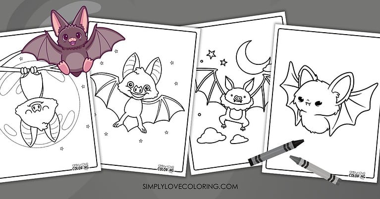 Bat Coloring Pages (Free PDF Printables) - Simply Love Coloring
