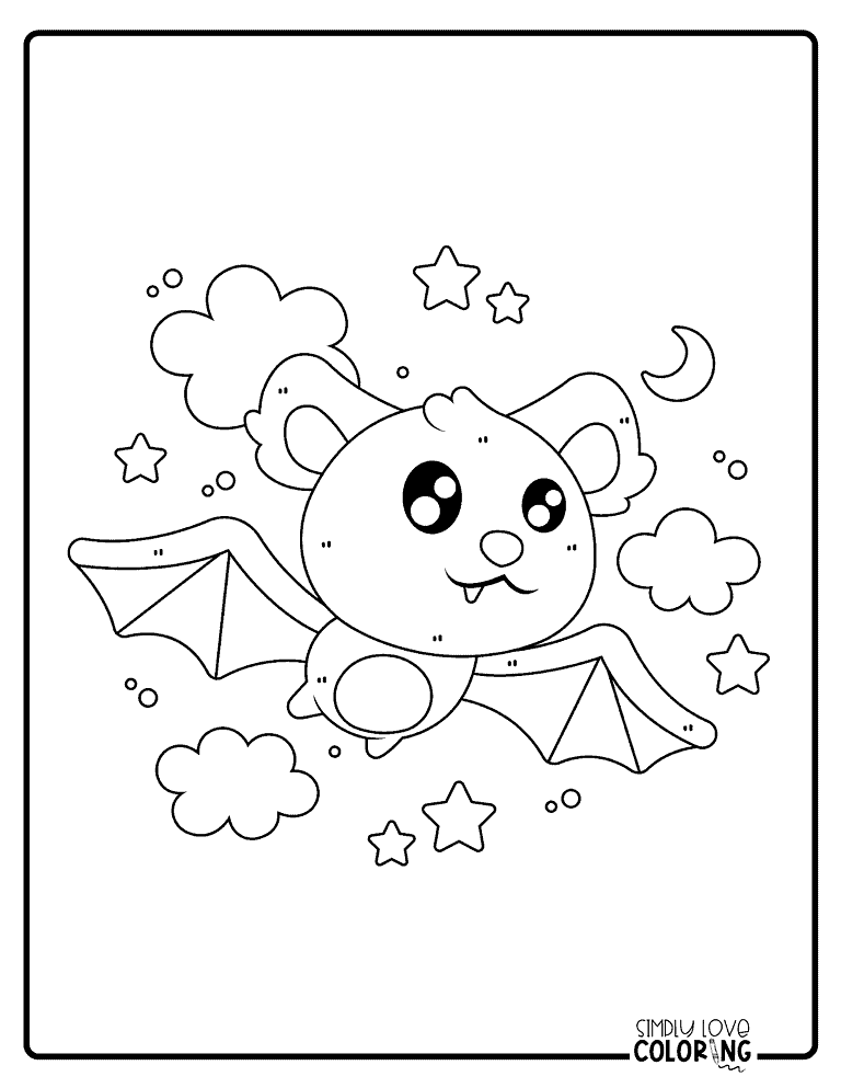 Bat Coloring Pages (Free PDF Printables) - Simply Love Coloring