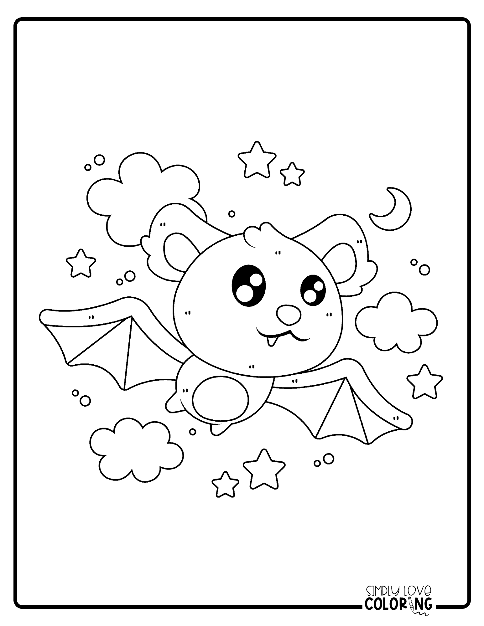 Bat Coloring Pages (Free PDF Printables) - Simply Love Coloring