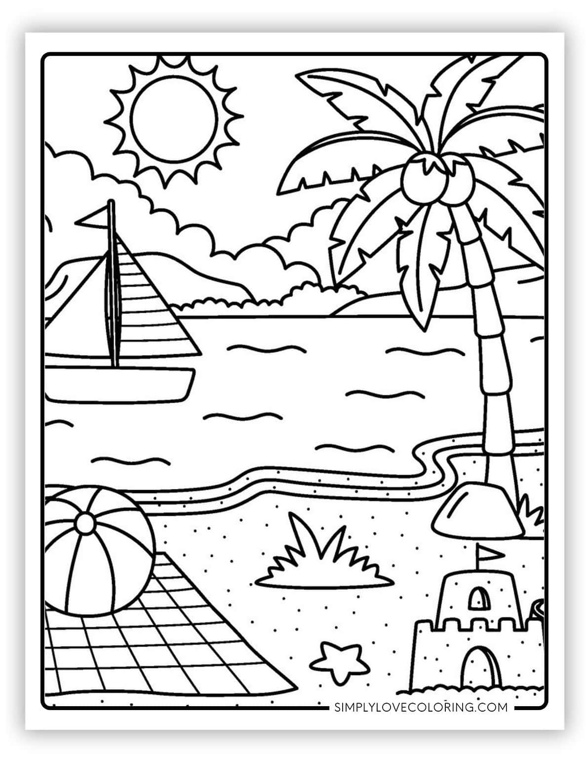 40 Cute Summer Coloring Pages (Free PDF Printables) - Simply Love Coloring