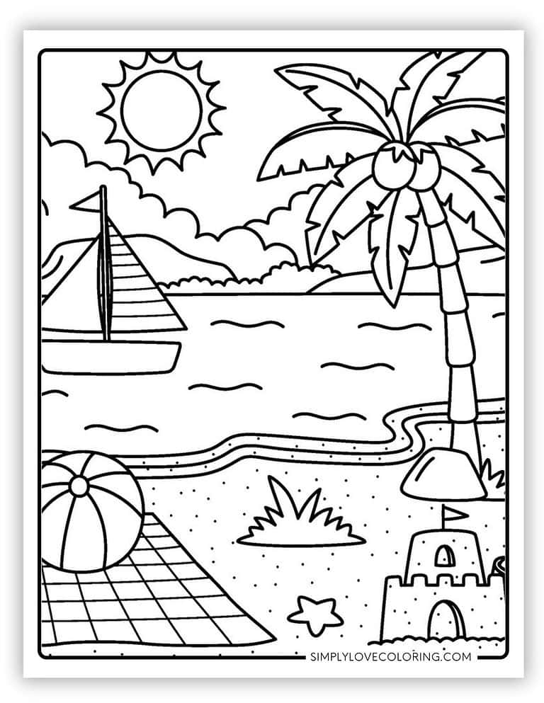 40 Cute Summer Coloring Pages (Free PDF Printables) - Simply Love Coloring