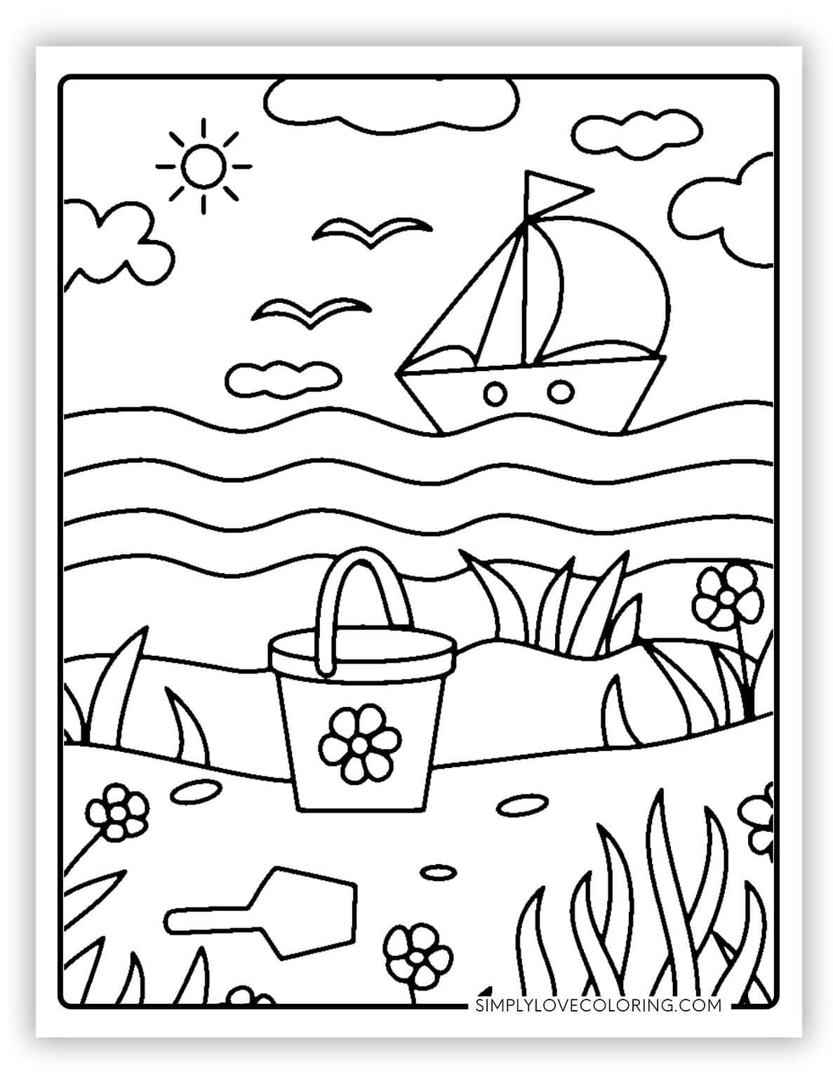 40 Cute Summer Coloring Pages (Free PDF Printables) - Simply Love Coloring