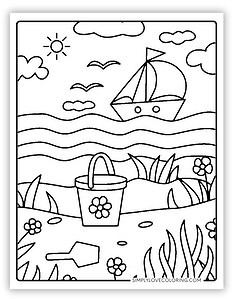 40 Cute Summer Coloring Pages (Free PDF Printables) - Simply Love Coloring
