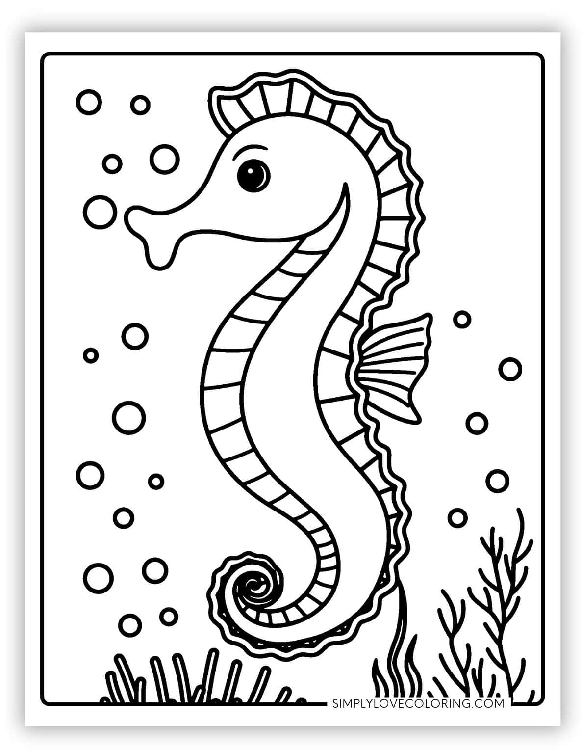 35 Seahorse Coloring Pages (Free PDF Printables) - Simply Love Coloring
