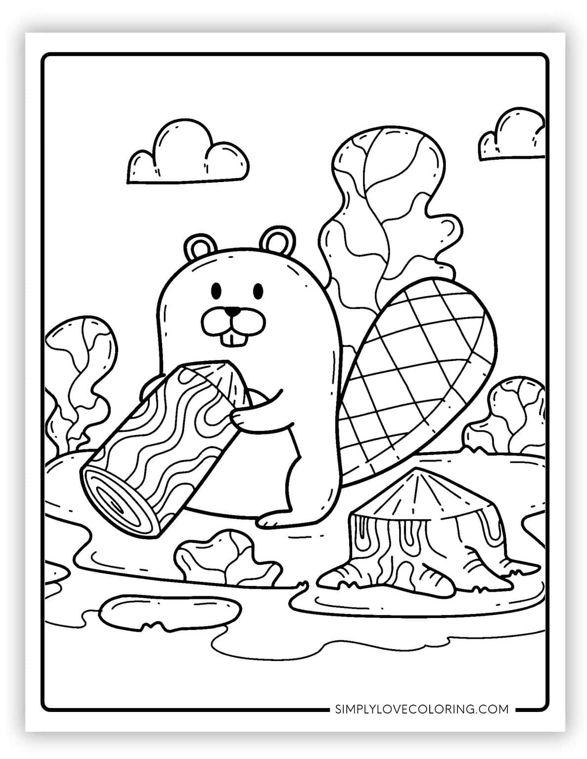 32 Beaver Coloring Pages (Free PDF Printables) - Simply Love Coloring
