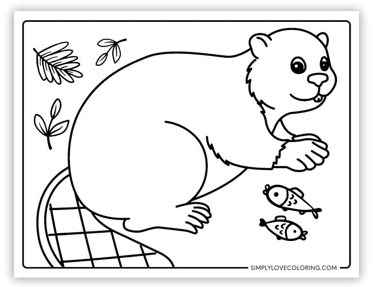 32 Beaver Coloring Pages (Free PDF Printables) - Simply Love Coloring