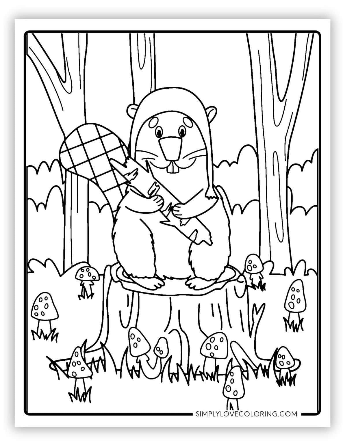 32 Beaver Coloring Pages (Free PDF Printables) - Simply Love Coloring