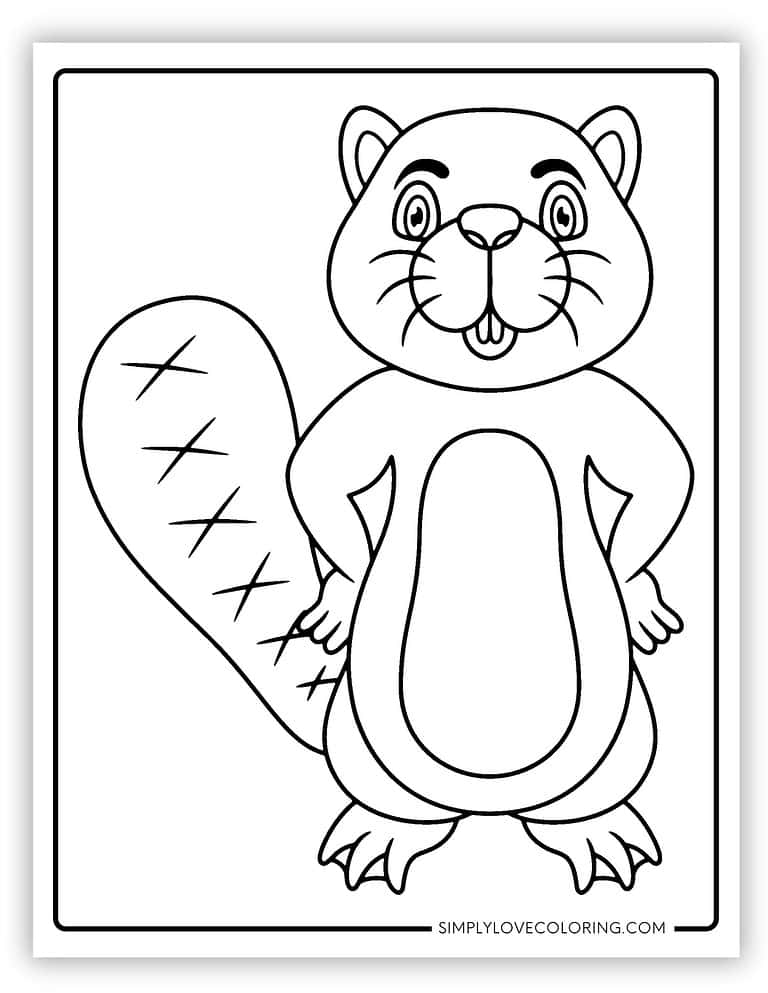 32 Beaver Coloring Pages (Free PDF Printables) - Simply Love Coloring