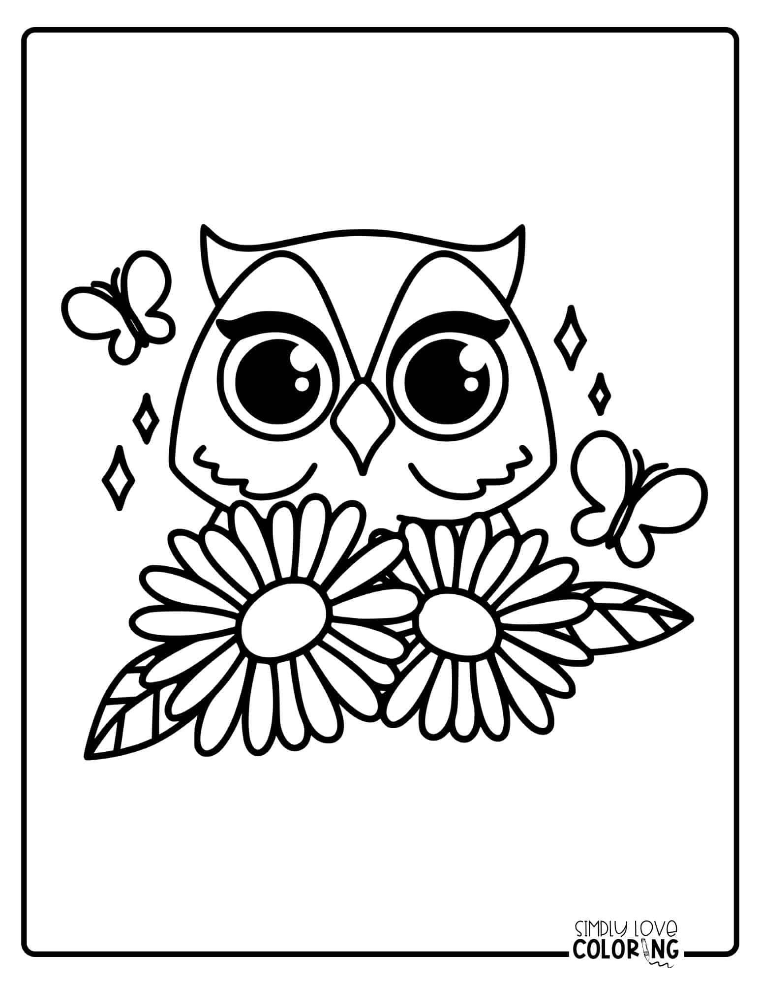 Free Owl Coloring Pages - Simply Love Coloring