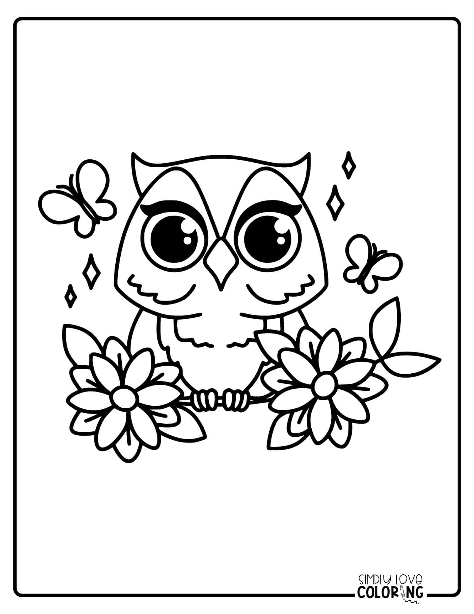 Free Owl Coloring Pages - Simply Love Coloring