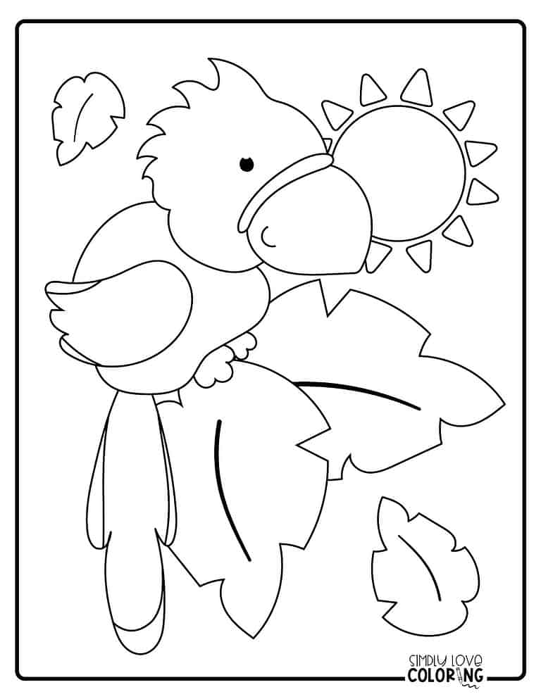 Parrot Coloring Pages (Free PDF Printables) - Simply Love Coloring