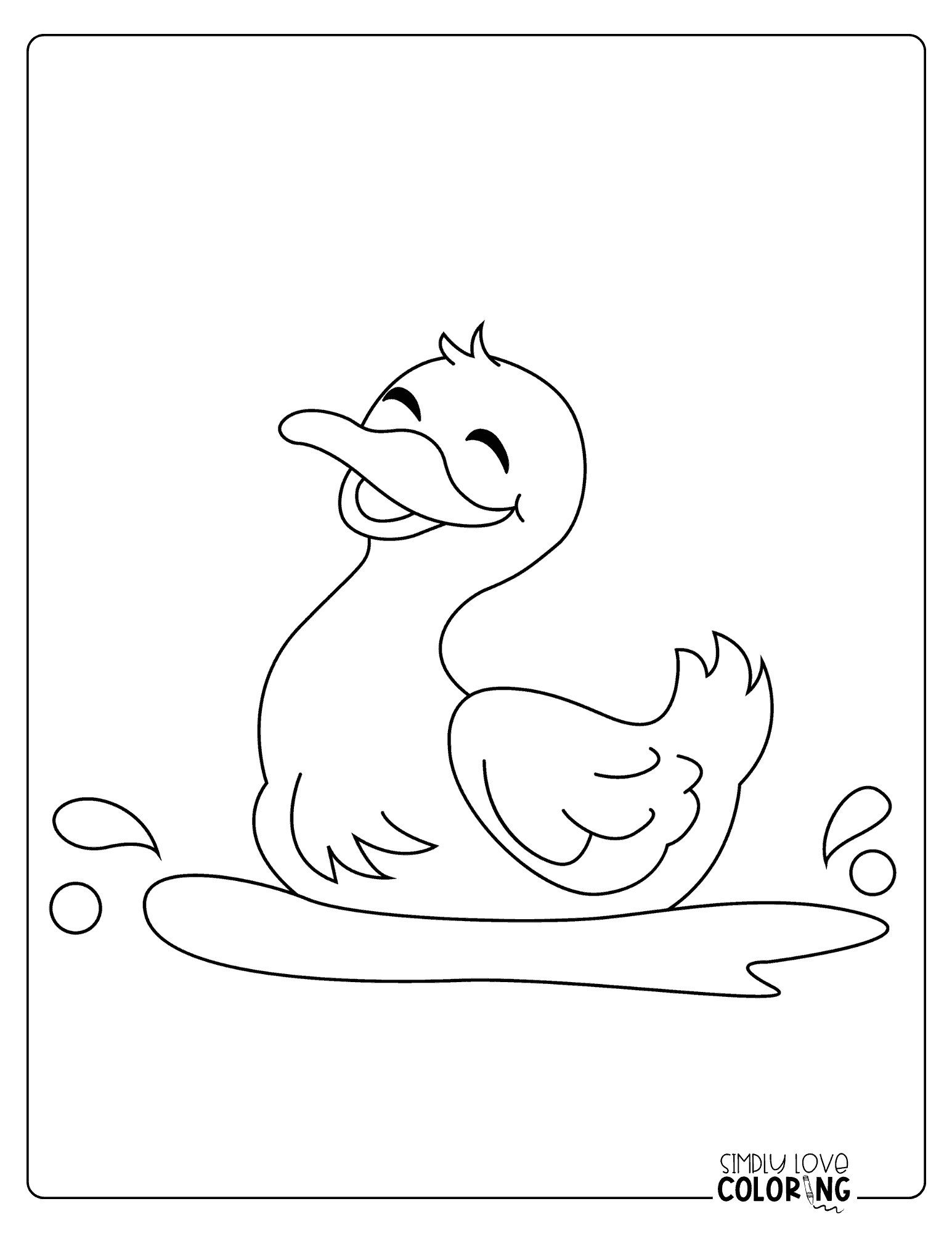 Duck Coloring Pages (Free PDF Printables) - Simply Love Coloring