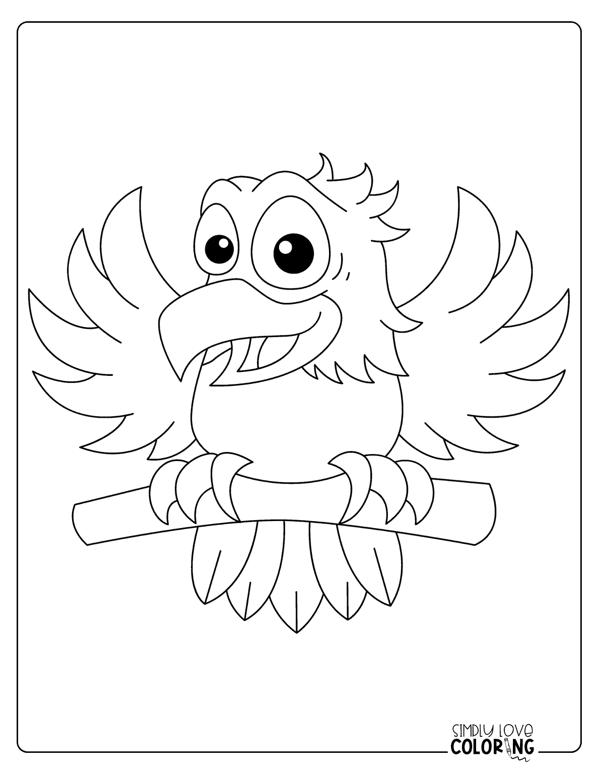 Eagle Coloring Pages (Free PDF Printables) - Simply Love Coloring