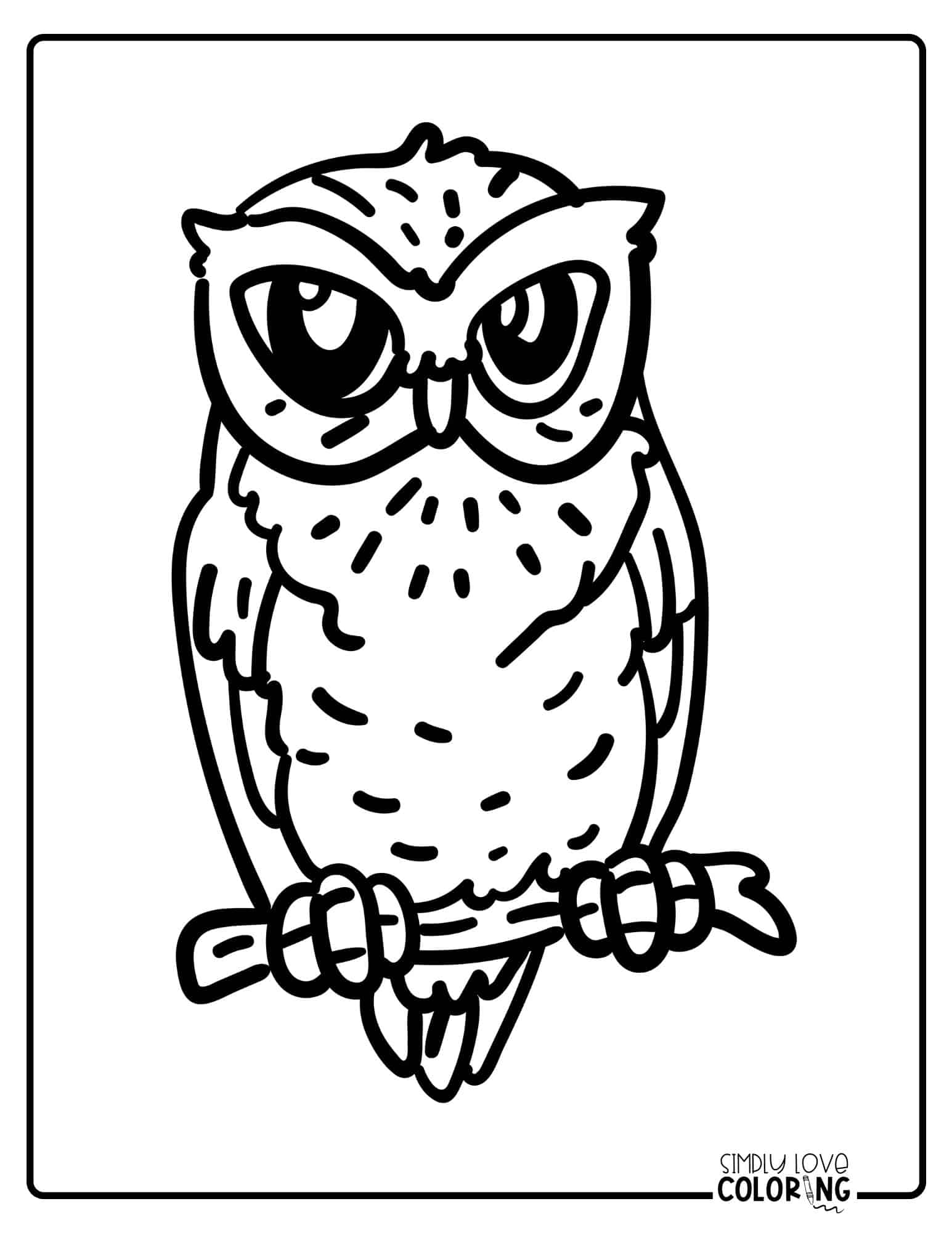 Free Owl Coloring Pages - Simply Love Coloring
