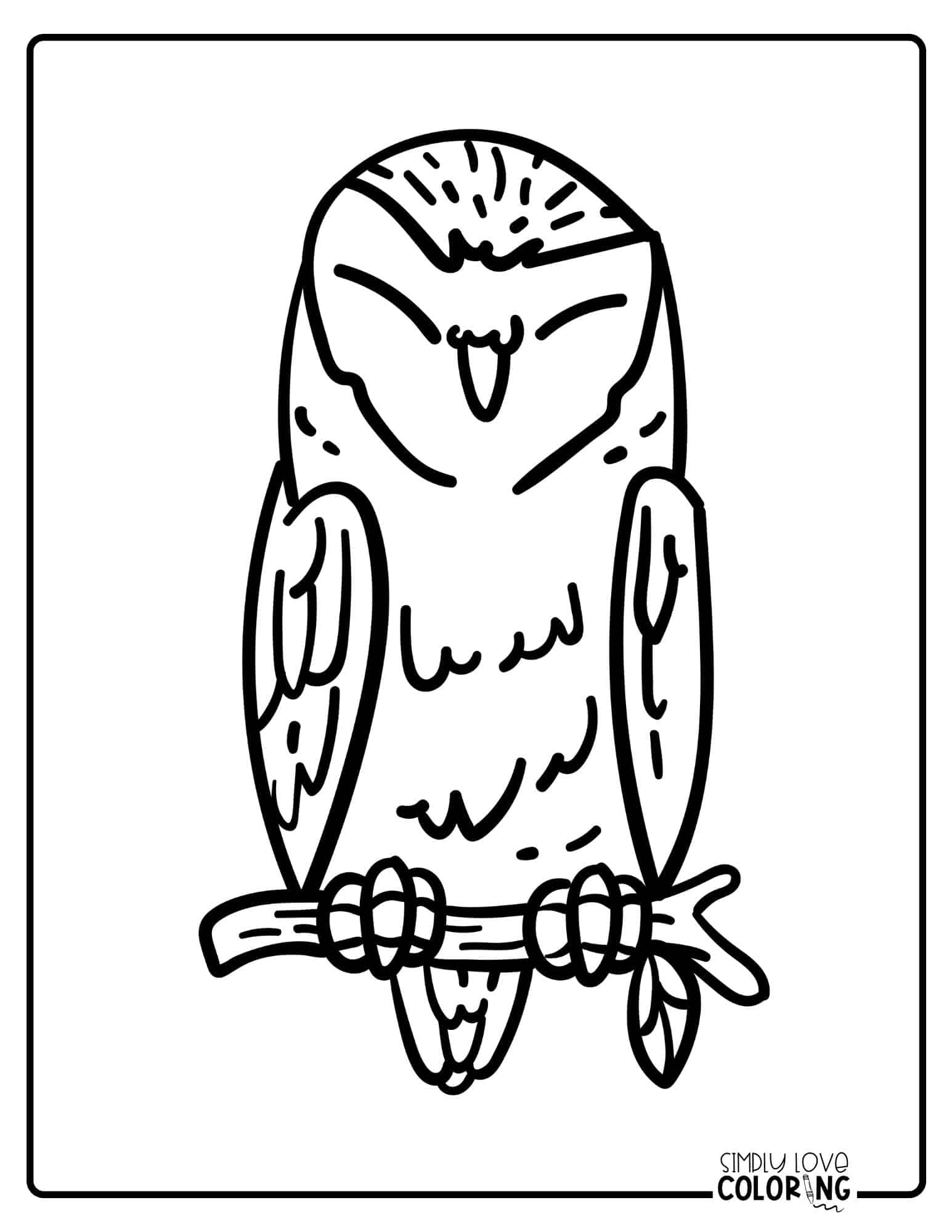 Free Owl Coloring Pages - Simply Love Coloring