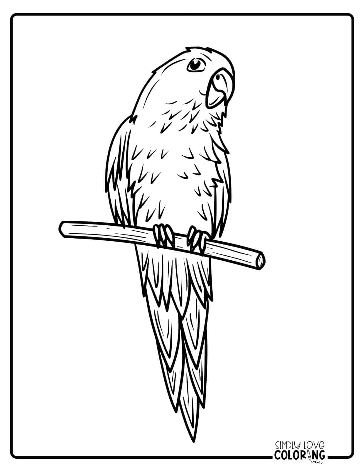 Parrot Coloring Pages (Free PDF Printables) - Simply Love Coloring