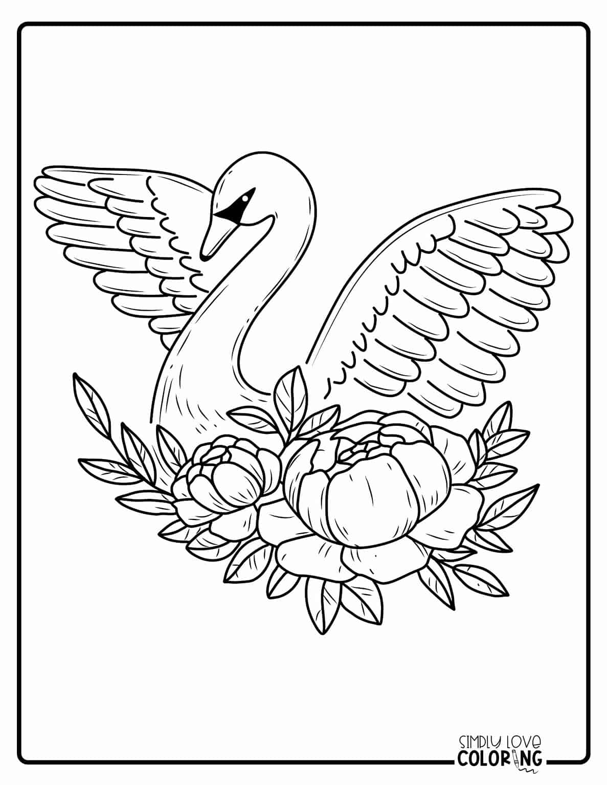 Swan Coloring Pages (Free PDF Printables) - Simply Love Coloring