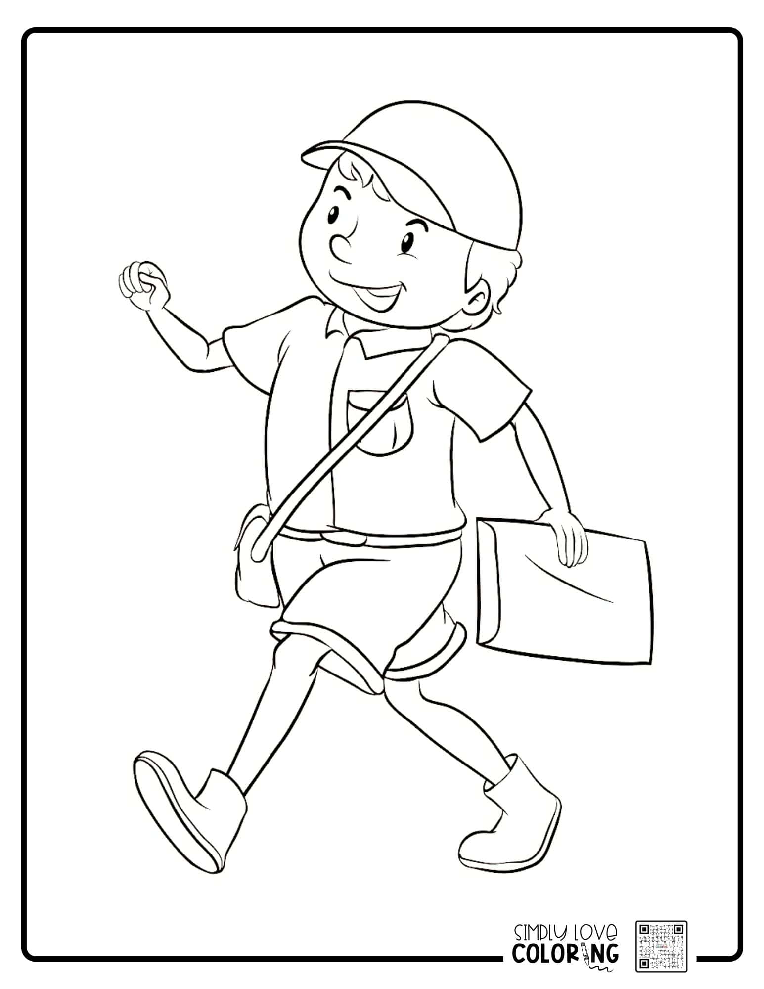 Free Mail Carrier Coloring Pages - Simply Love Coloring
