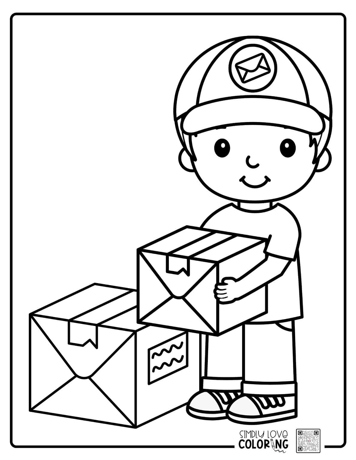27 Mail Carrier Coloring Pages (Free PDF Printables) - Simply Love Coloring
