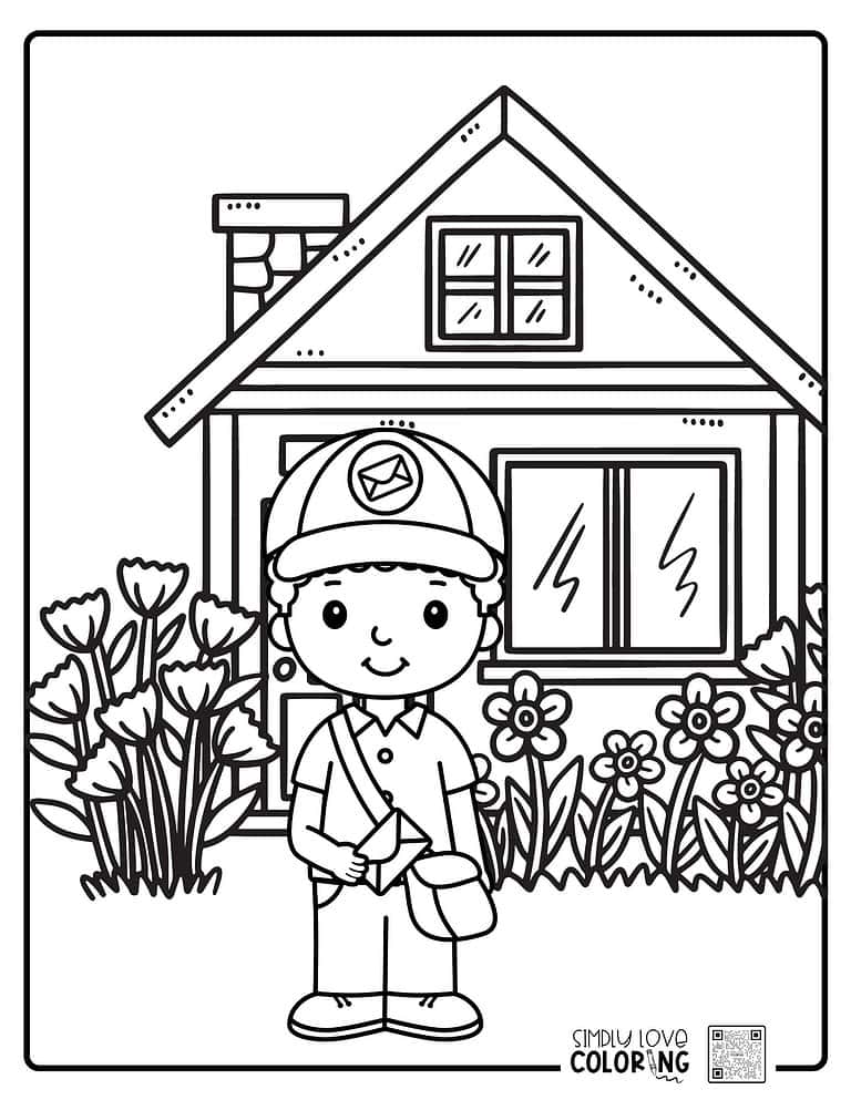 27 Mail Carrier Coloring Pages (Free PDF Printables) - Simply Love Coloring