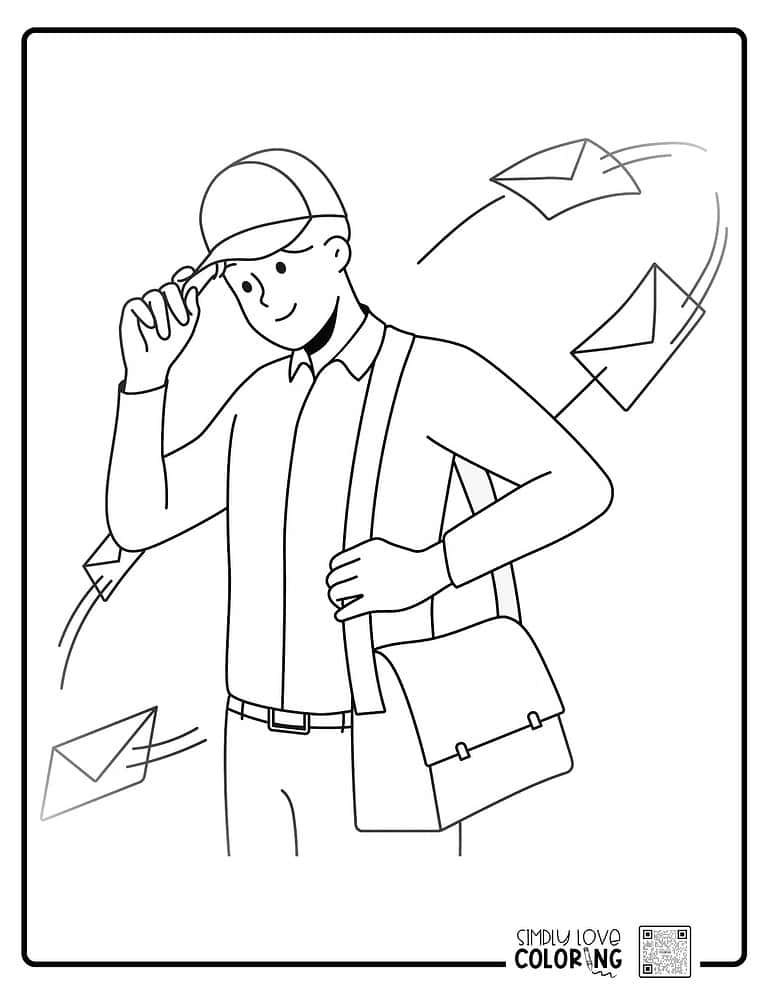 27 Mail Carrier Coloring Pages (Free PDF Printables) - Simply Love Coloring