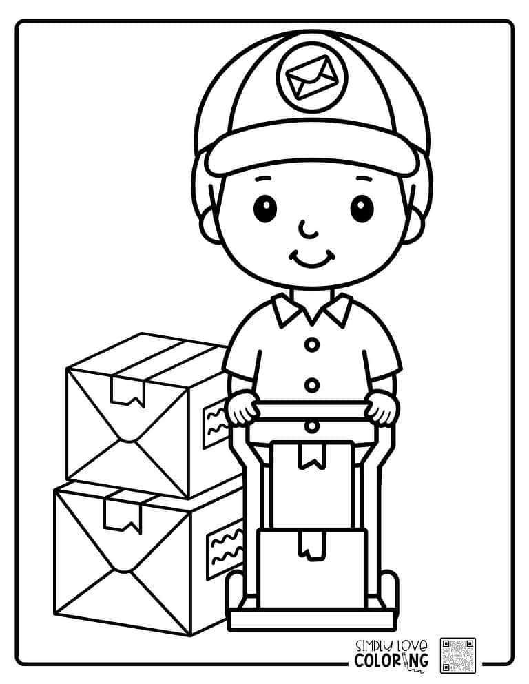 27 Mail Carrier Coloring Pages (Free PDF Printables) - Simply Love Coloring
