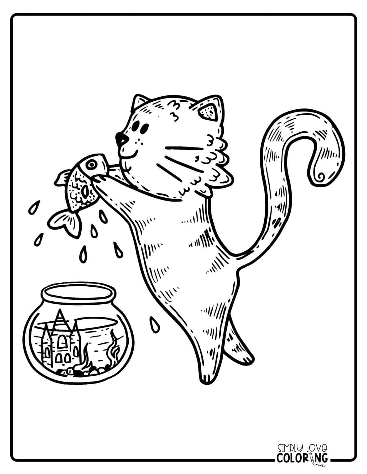 Cat Coloring Pages (Free PDF Printables) - Simply Love Coloring