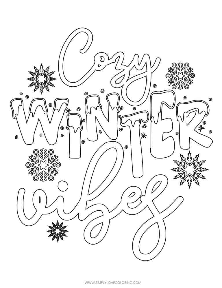 29 Winter Coloring Pages (Free PDF Printables) - Simply Love Coloring