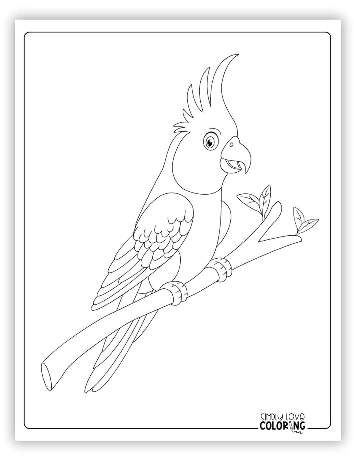 21 Cockatiel Coloring Pages (Free PDF Printables) - Simply Love Coloring