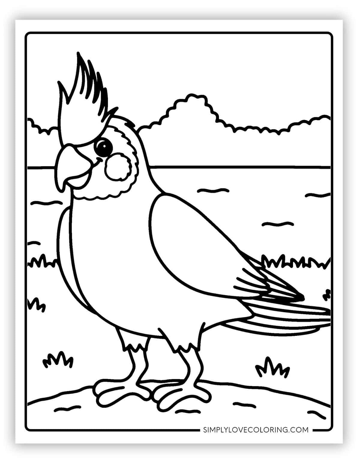 21 Cockatiel Coloring Pages (Free PDF Printables) - Simply Love Coloring