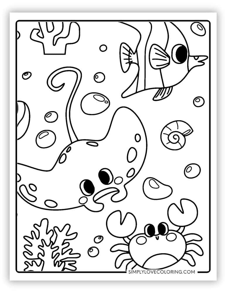 45 Sea Life Coloring Pages (Free PDF Printables) - Simply Love Coloring