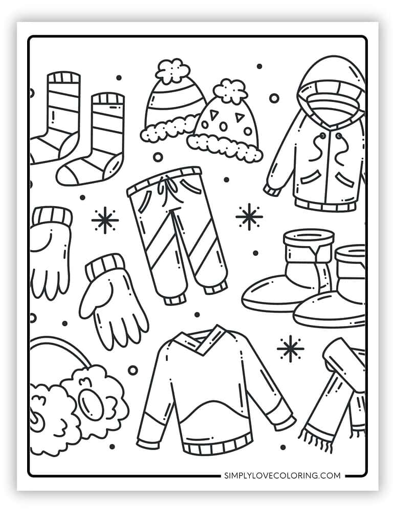 29 Winter Coloring Pages (Free PDF Printables) - Simply Love Coloring