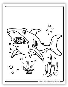 32 Shark Coloring Pages (Free PDF Printables) - Simply Love Coloring