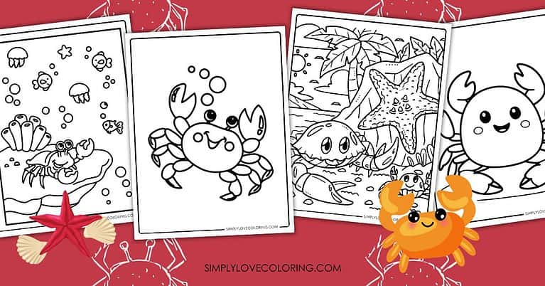36 Crab Coloring Pages (Free PDF Printables) - Simply Love Coloring