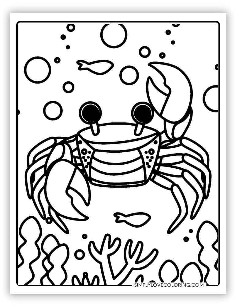 36 Crab Coloring Pages (Free PDF Printables) - Simply Love Coloring