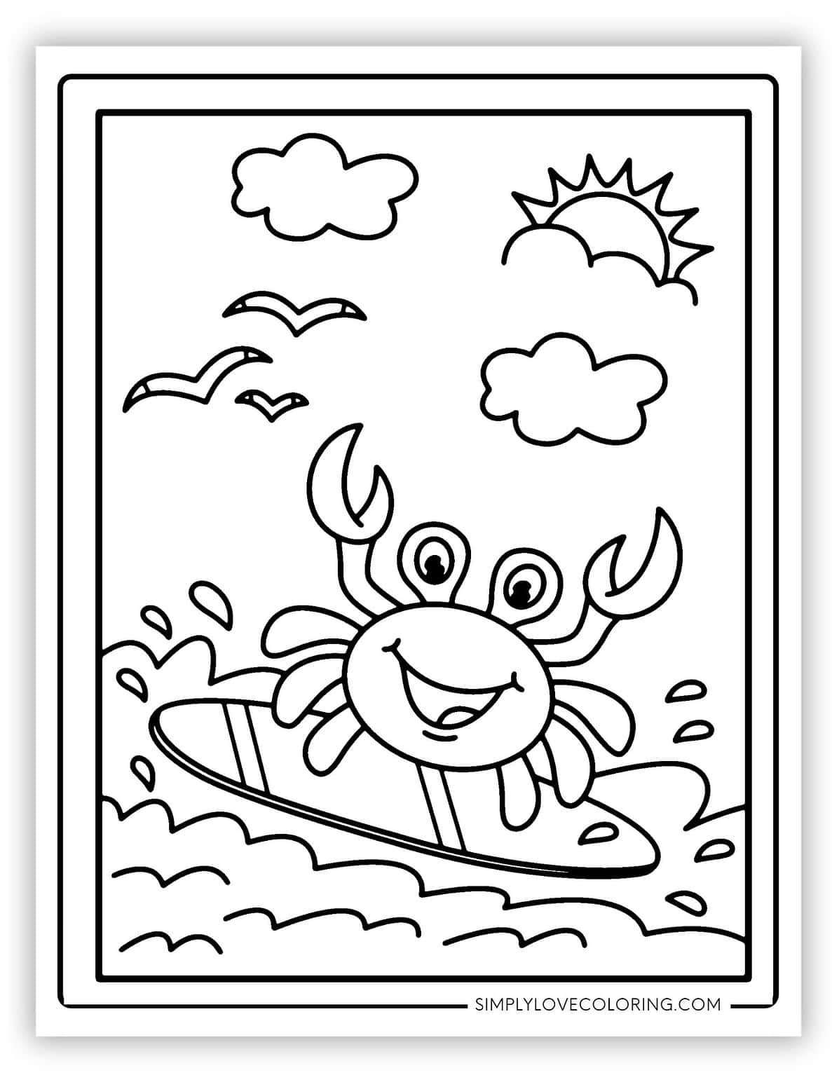 36 Crab Coloring Pages (Free PDF Printables) - Simply Love Coloring