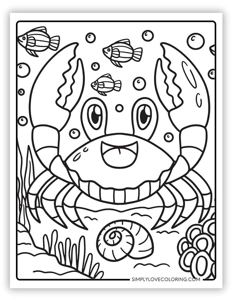 36 Crab Coloring Pages (Free PDF Printables) - Simply Love Coloring