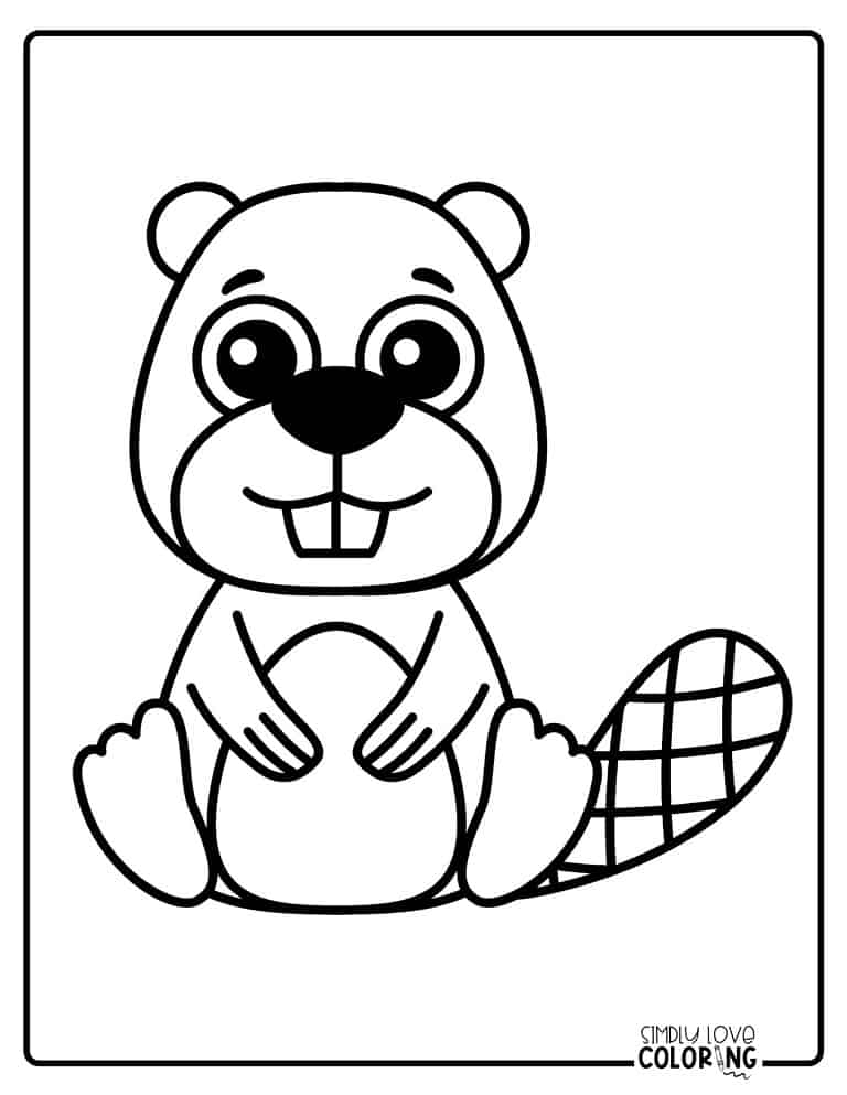 32 Beaver Coloring Pages (Free PDF Printables) - Simply Love Coloring