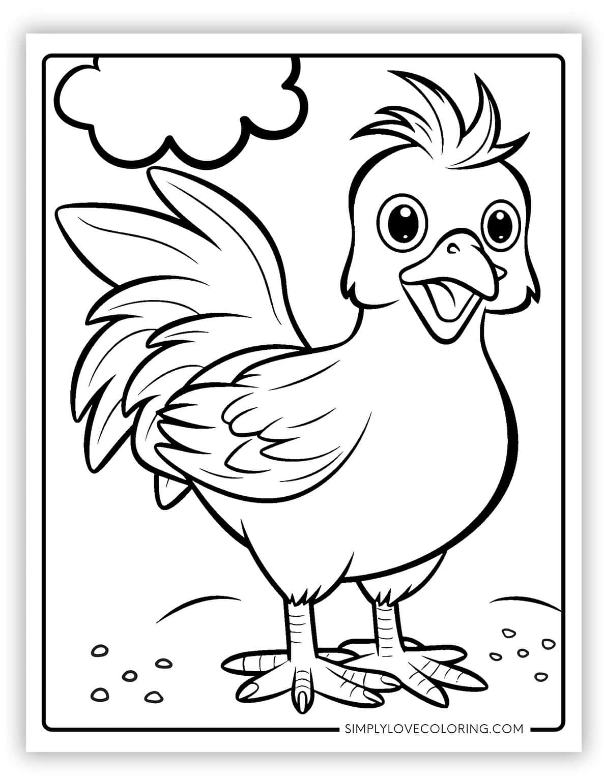 19 Rooster Coloring Pages (Free PDF Printables) - Simply Love Coloring