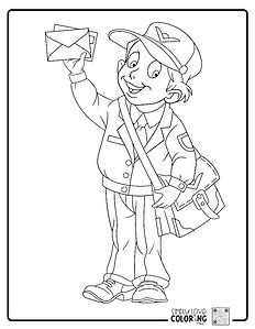 27 Mail Carrier Coloring Pages (Free PDF Printables) - Simply Love Coloring