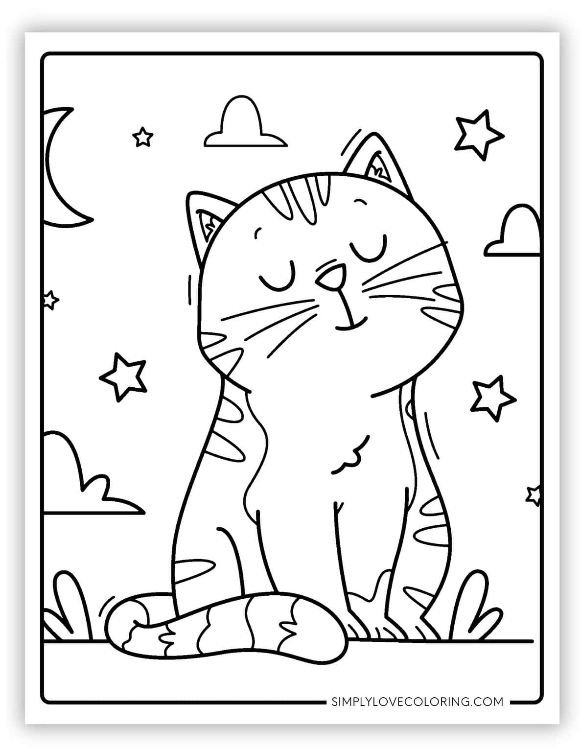 47 Cute Cat Coloring Pages (Free PDF Printables) - Simply Love Coloring