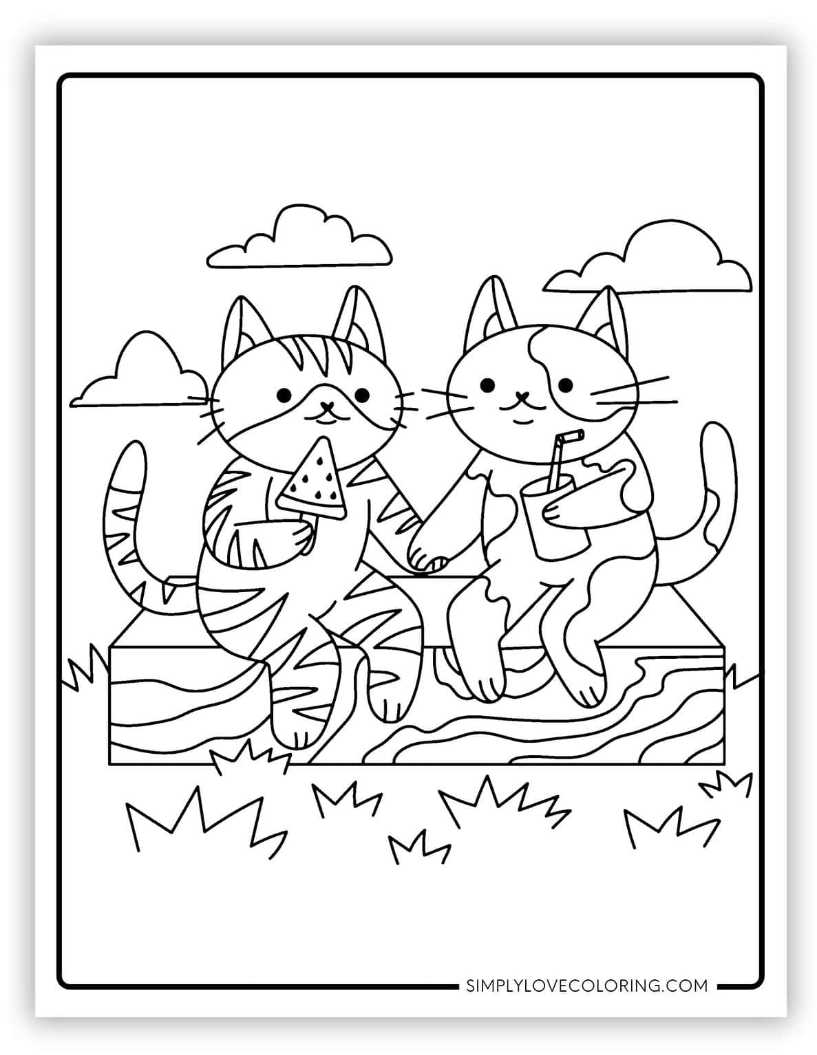 47 Cute Cat Coloring Pages (Free PDF Printables) - Simply Love Coloring