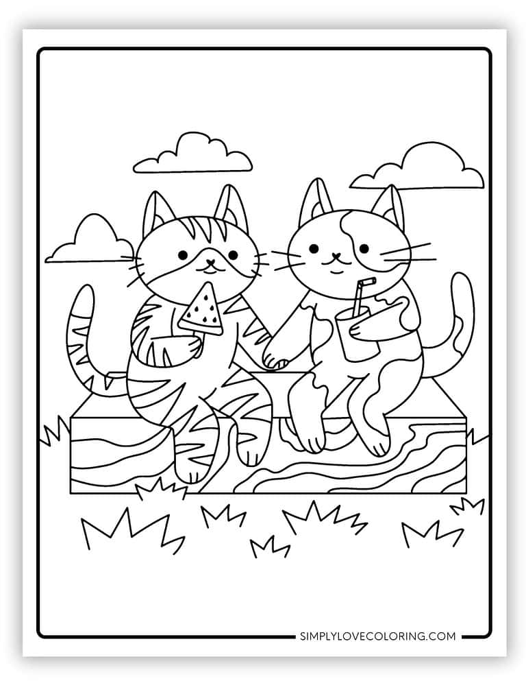 47 Cute Cat Coloring Pages (Free PDF Printables) - Simply Love Coloring
